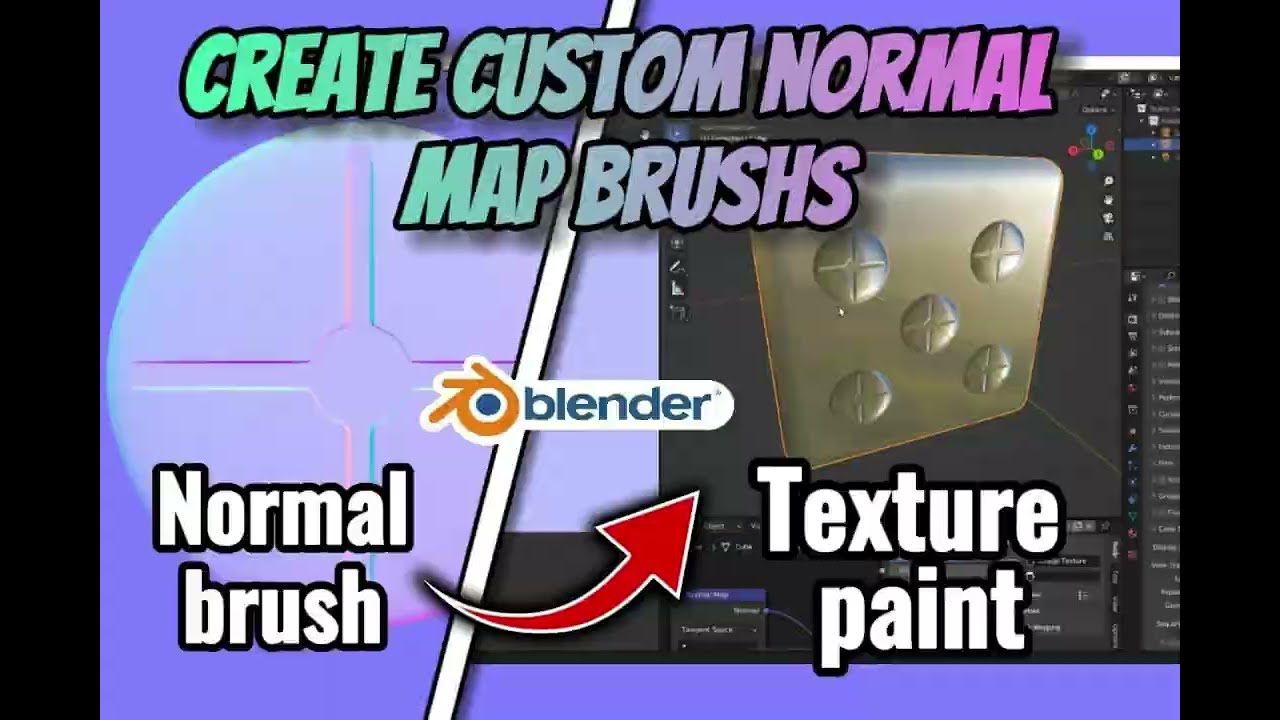 Tutorial Create Custom Normal/Bump map for Texture painting | Blender