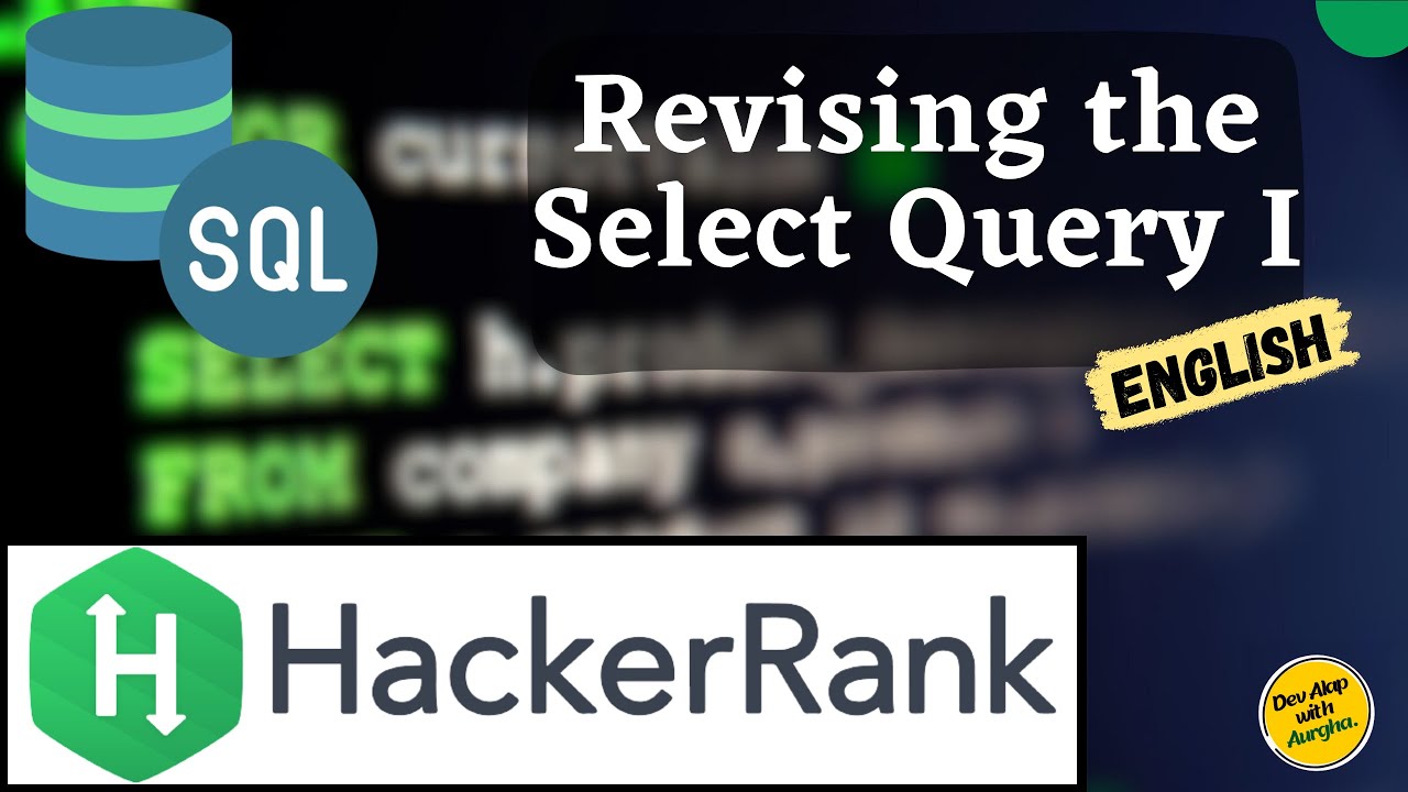 Revising the Select Query I  | SQL Server | HackerRank SQL Problem Solving (English)