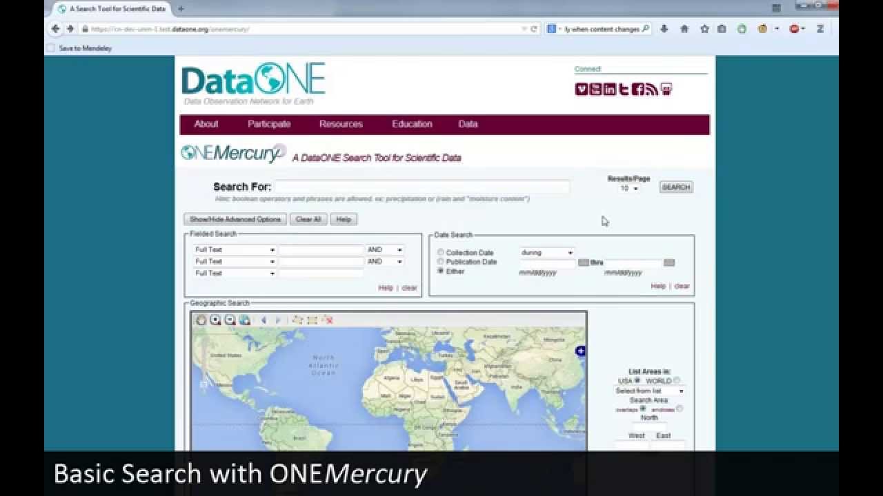 ONEMercury: Basic Search