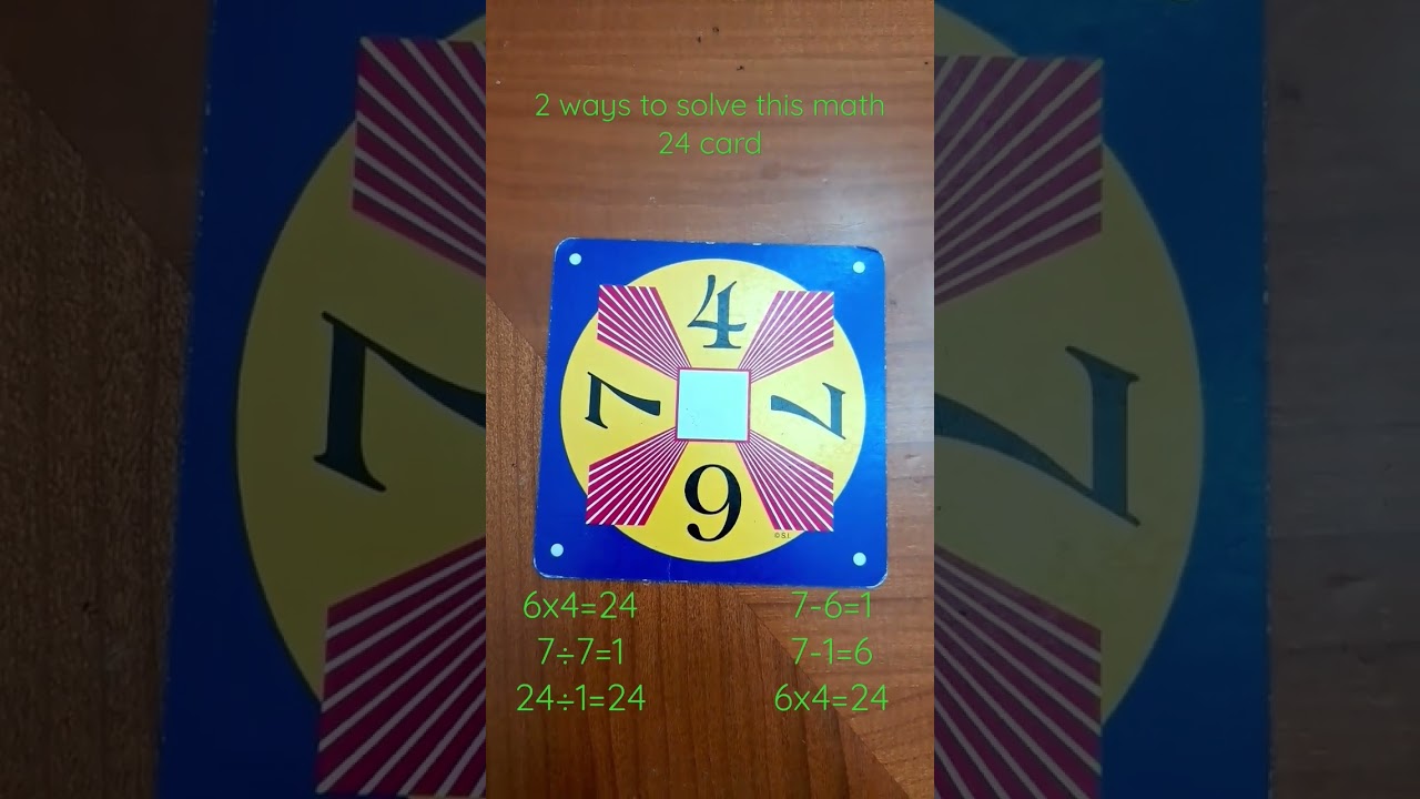 2 Ways To Solve This Math 24 Card!#shorts#math24#math