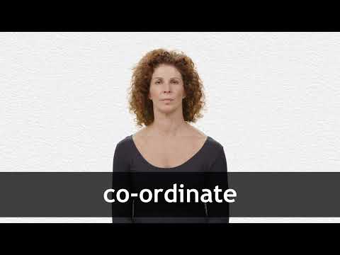 CO-ORDINATE definition and meaning | Collins English Dictionary