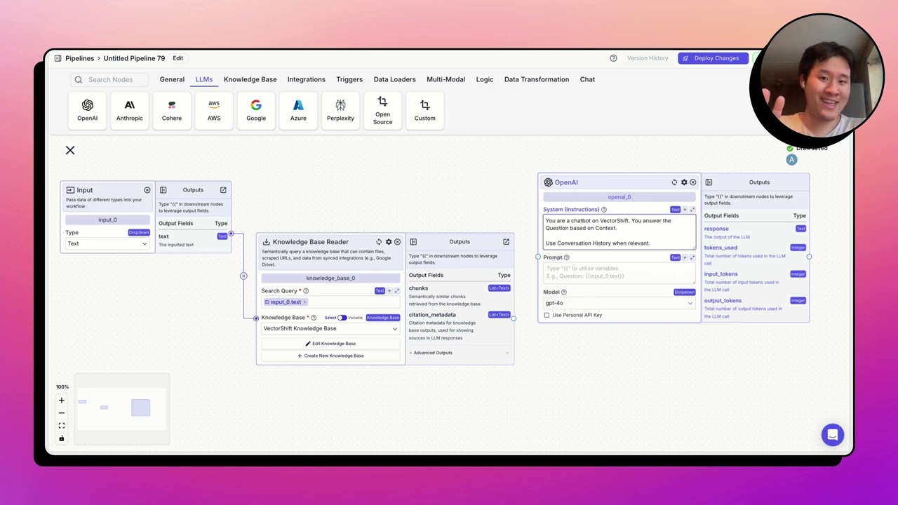 Build an AI Website Chatbot with Vectorshift