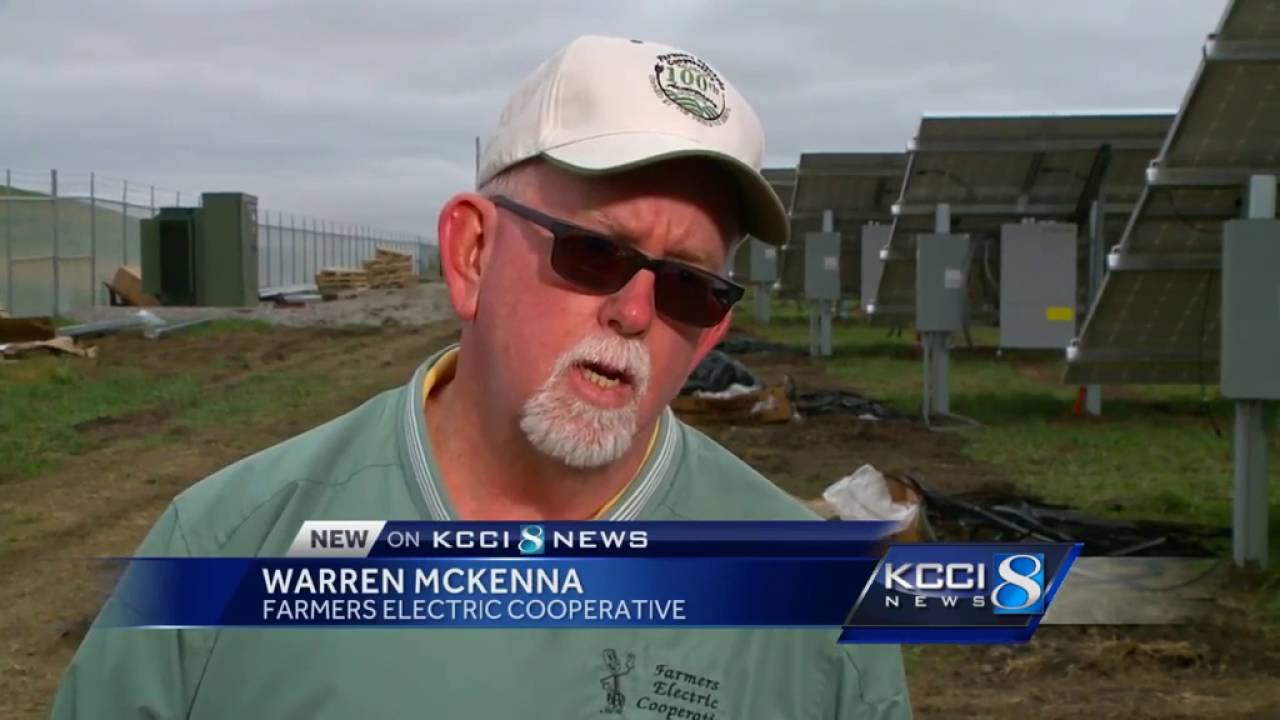 Small Iowa town houses state's largest solar farm