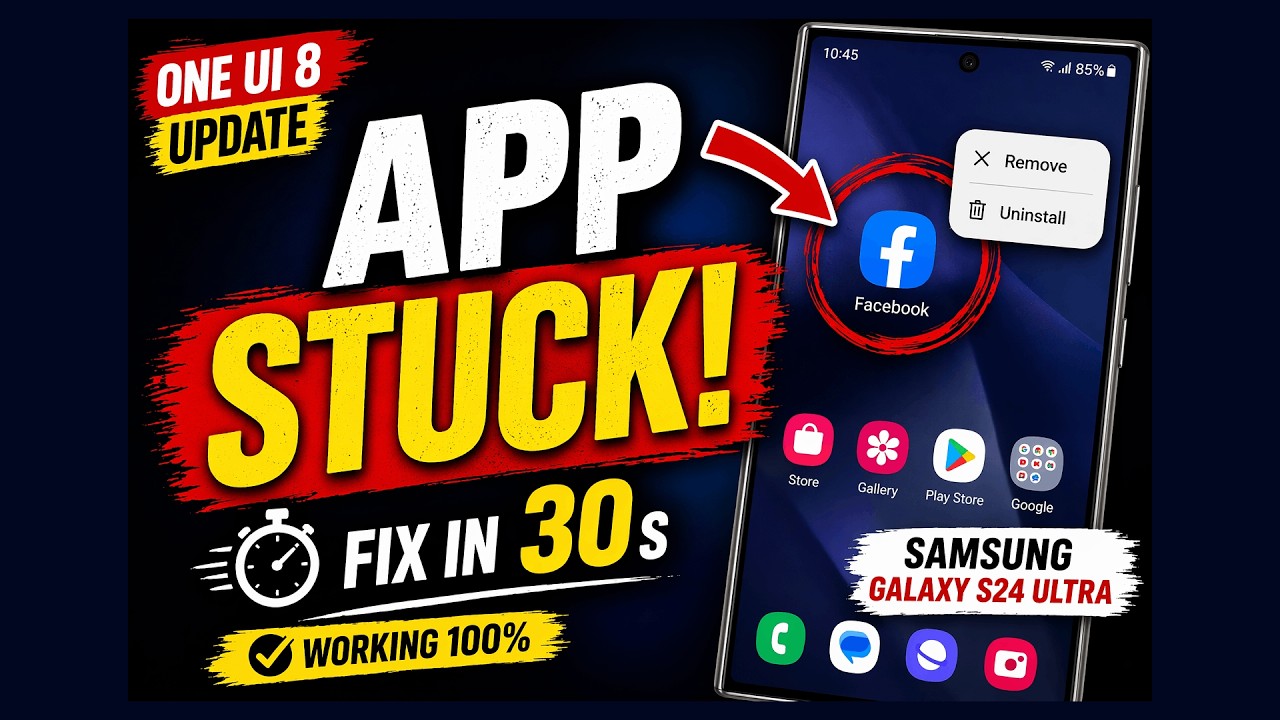 Can't Remove Apps from  S24 Ultra Home Screen (One UI 8 | Fix in 30s!)