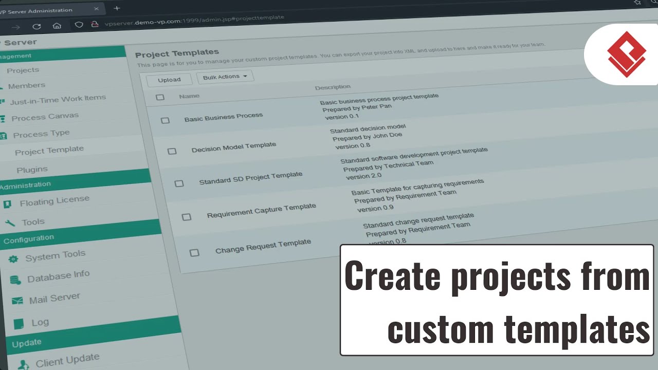 Create Project from Template
