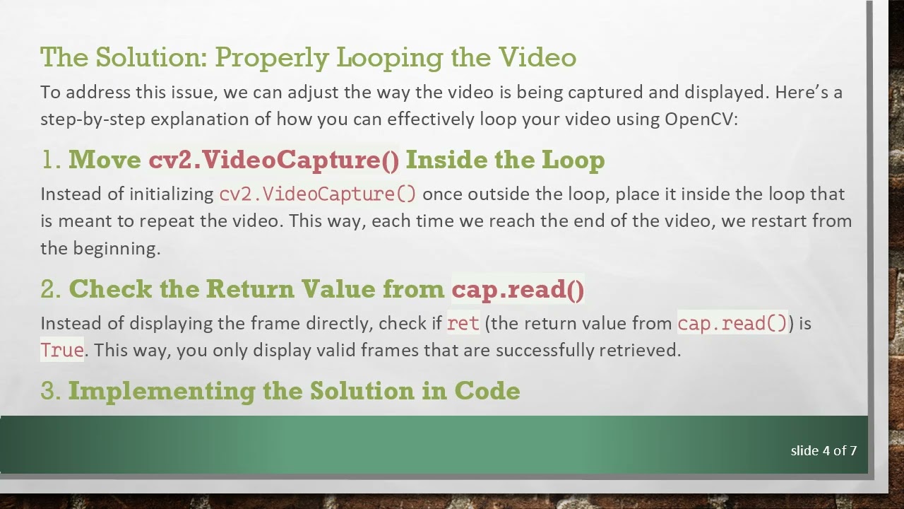 How to Loop a Video Using OpenCV and Python