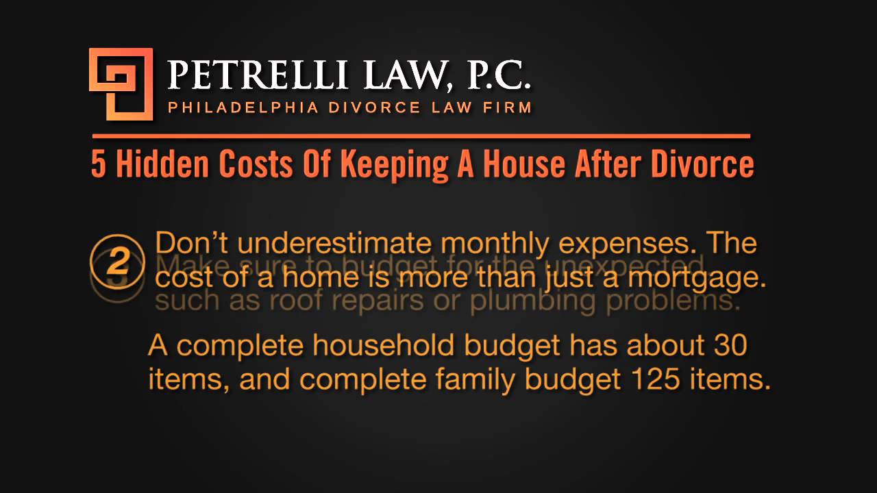 5 Hidden Costs of Keeping A House After Divorce