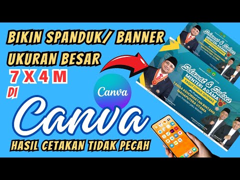 cara cetak dan membuat spanduk banner berukuran besar di canva pakai hp