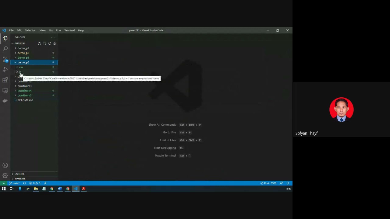 PPWEB211   Rekaman Perkuliahan Praktikum Pemrograman Web  - Praktikum 5 (02/11/2021)