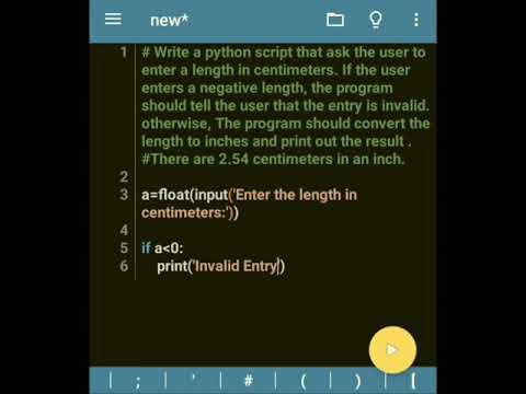 Python program to convert length in cm to inches