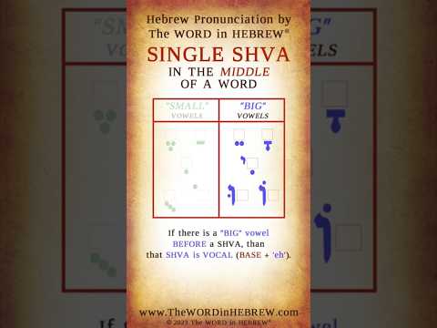 Vocal or Silent SHVA? Part 1  #shorts #learnhebrew #hebrew