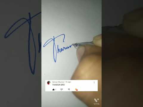 tharun name signature style for tharun name - comment your name - #creativesignature