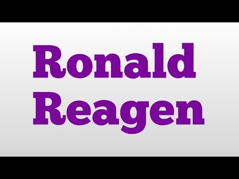 Ronald Reagen meaning and pronunciation