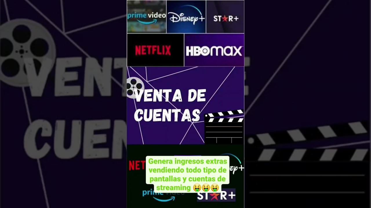 vende todo tipo de cuentas de streaming  y gana dinero sin invertir mayor información  ⬇️⬇️