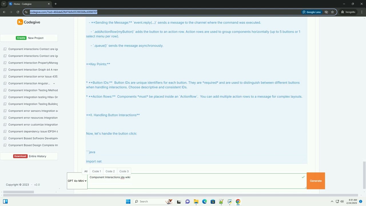 component interactions jda wiki