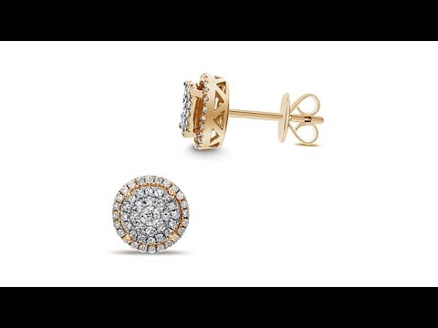 14K Gold 0.4ctw Diamond Round Stud Earrings