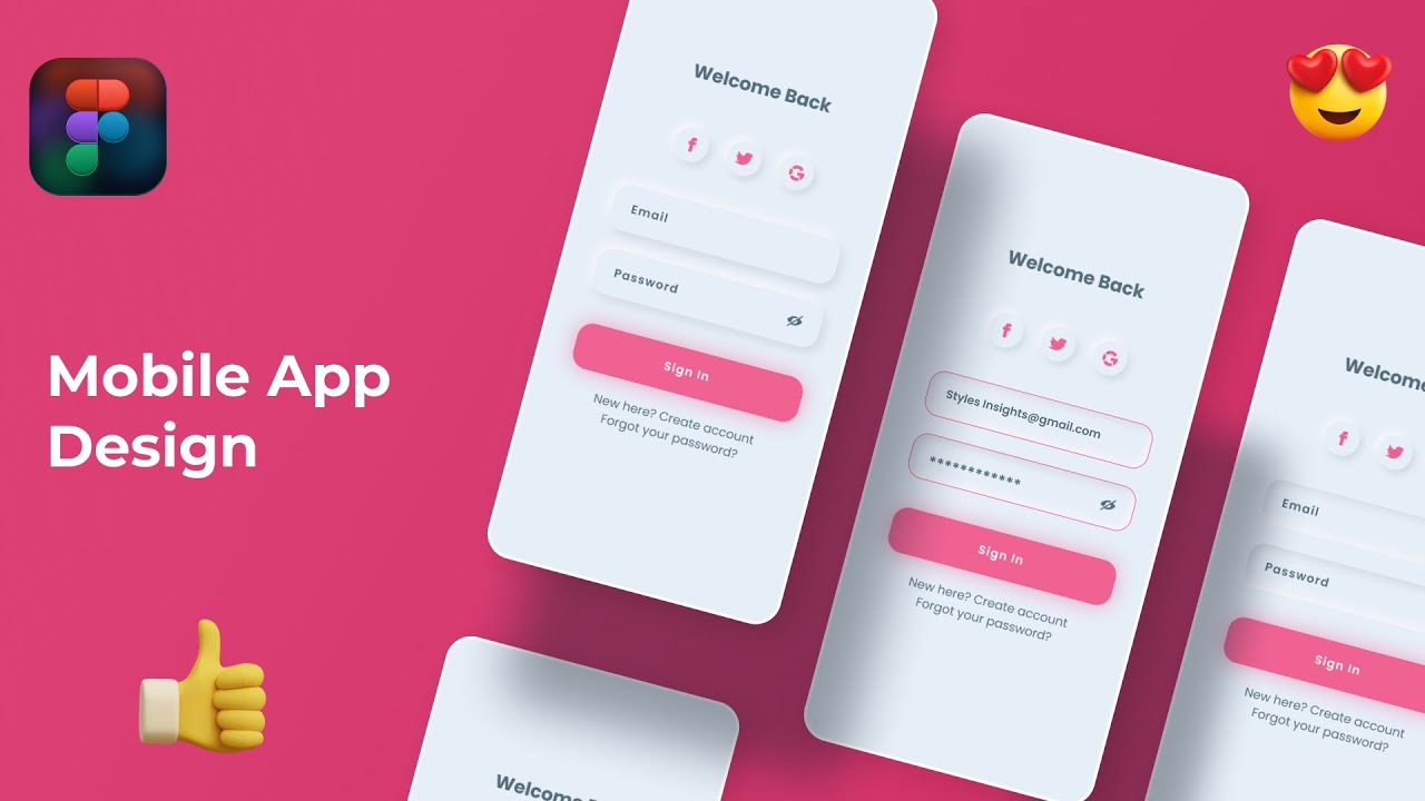 Neumorphic Figma Design Tutorial | Mobile App Design UI UX with Prototype