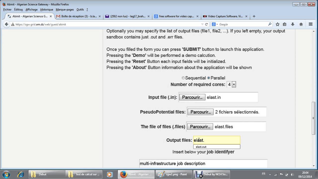 ABINIT application - Demo 1