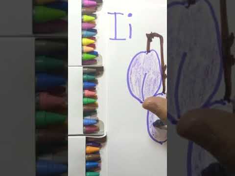 Easy drawing a fruit that starts with letter I #fruit #fruitsandveggies #vegetableflow