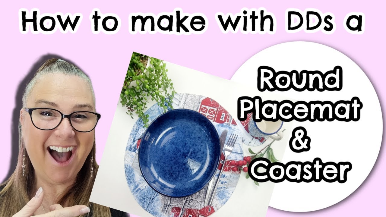 DDs How to Make a Round Placemat & Coaster | Beginner Friendly  #SewingTutorial