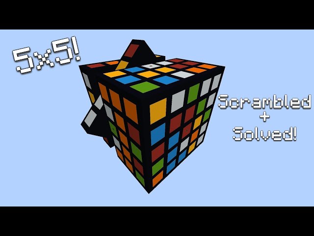 A Fully Functioning 5x5x5 Rubik's Cube (Create Mod) Minecraft Map