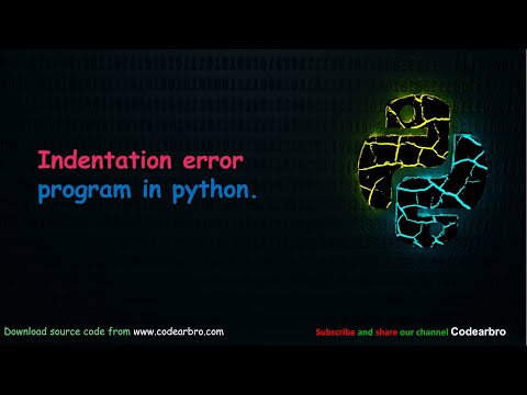 How to solve indentation error in python | simple python program
