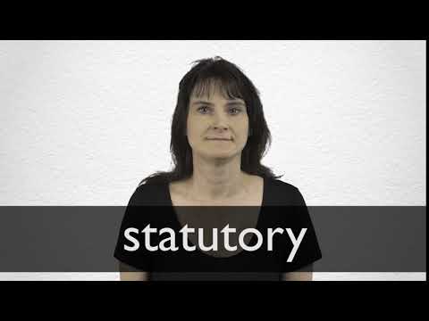How to pronounce STATUTORY in British English