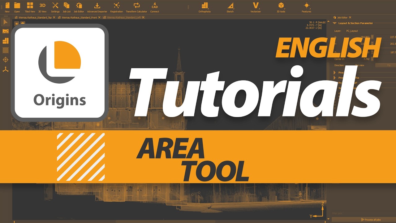 PointCab Origins – Area Tool
