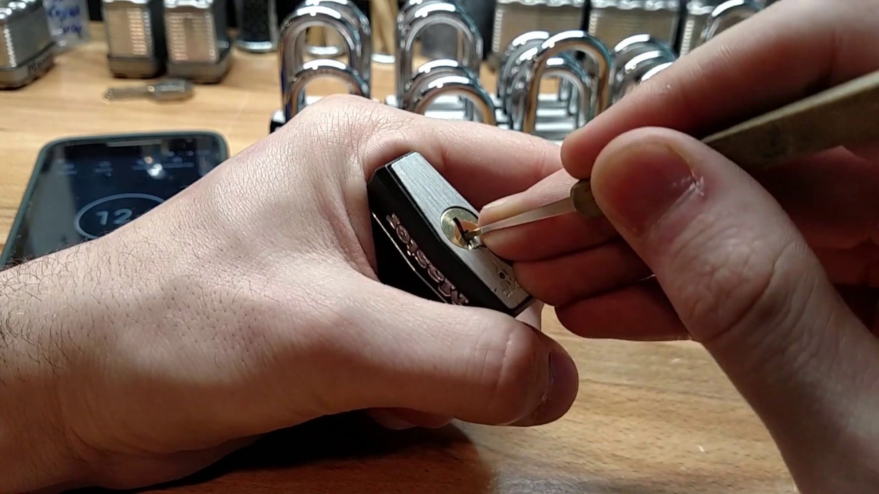 Picking 20 Master Locks in 3 Minutes