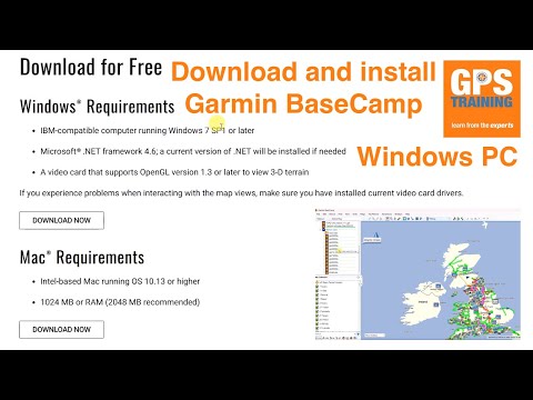 Downloading and installing Garmin BaseCamp on a Windows PC