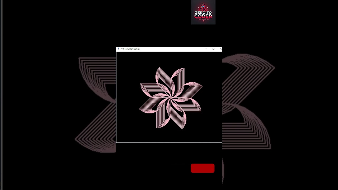 🌻Creating a Pink Circular Pattern with Turtle Graphics in Python|Turtle Project 16 #pythonturtle