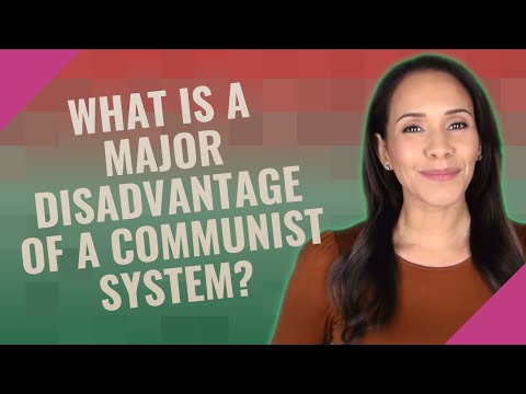 What is a major disadvantage of a communist system?