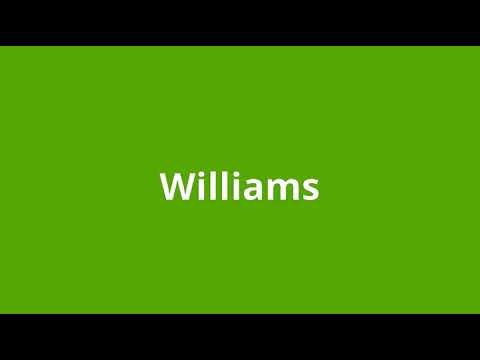 what is the meaning of Williams