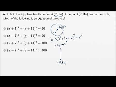 Circle equations — Harder example | Math | SAT | Khan Academy