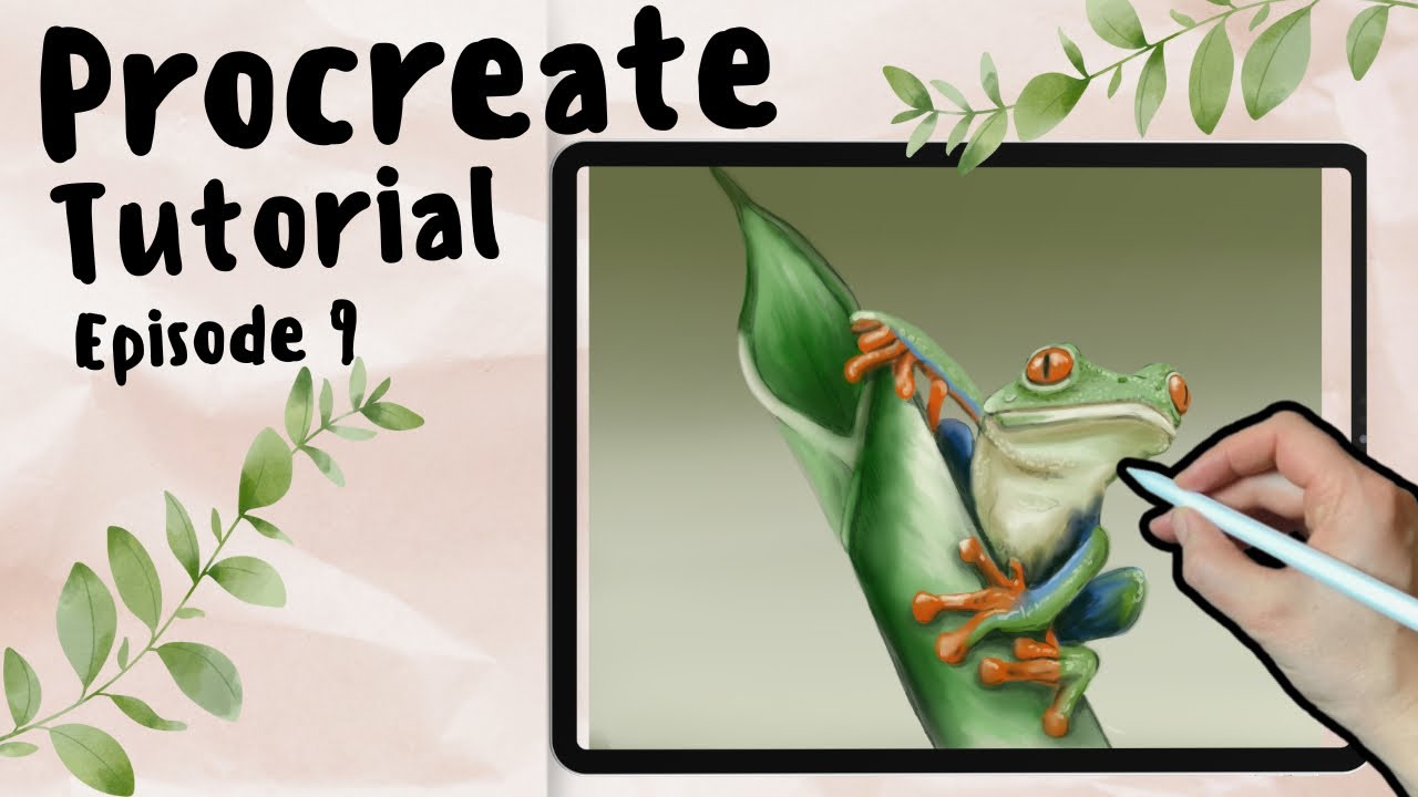 PROCREATE Painting Tutorial - Beginner Friendly STEPS - Wildlife Tree Frog Painting - Paint with Me!