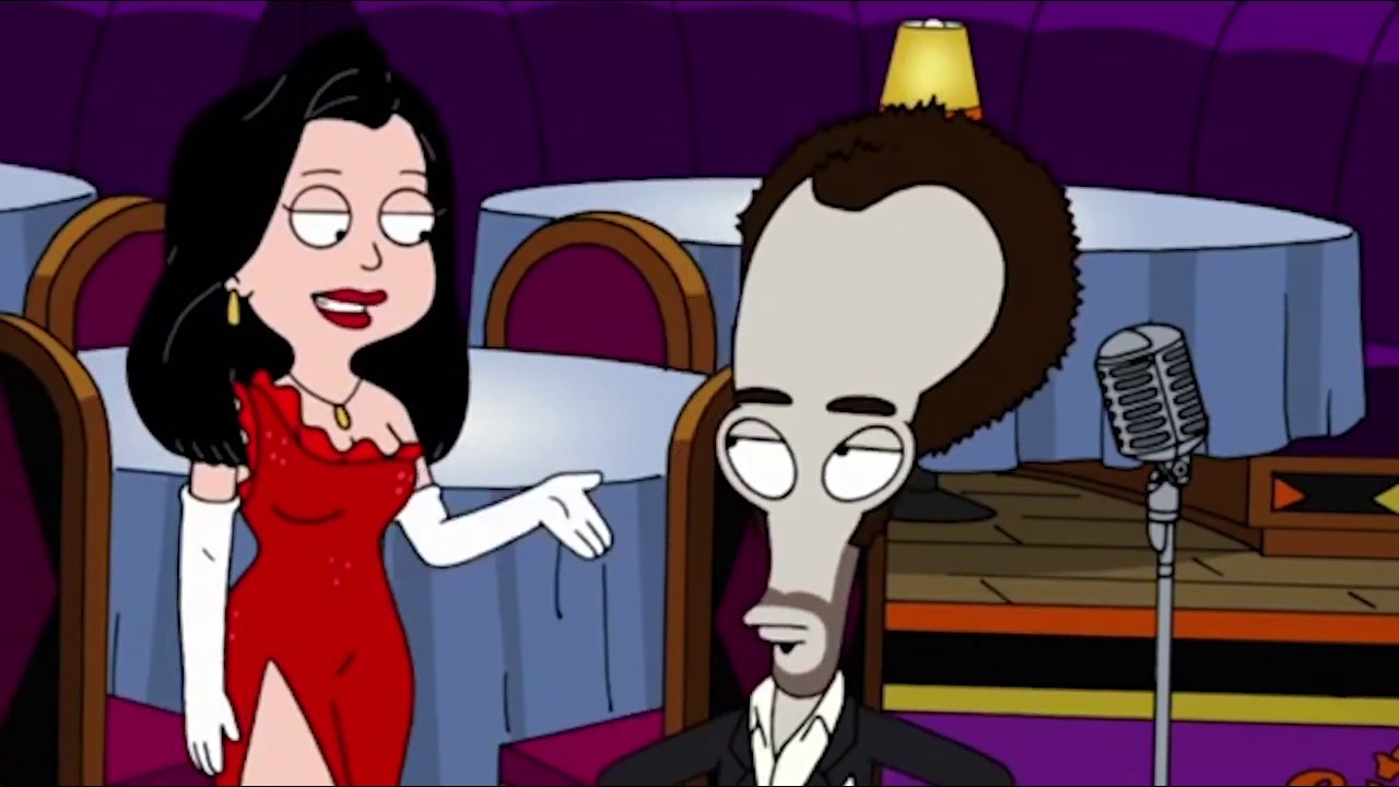 American Dad | Season 8 Episode 1 |  Hayley sings at Roger's bar |