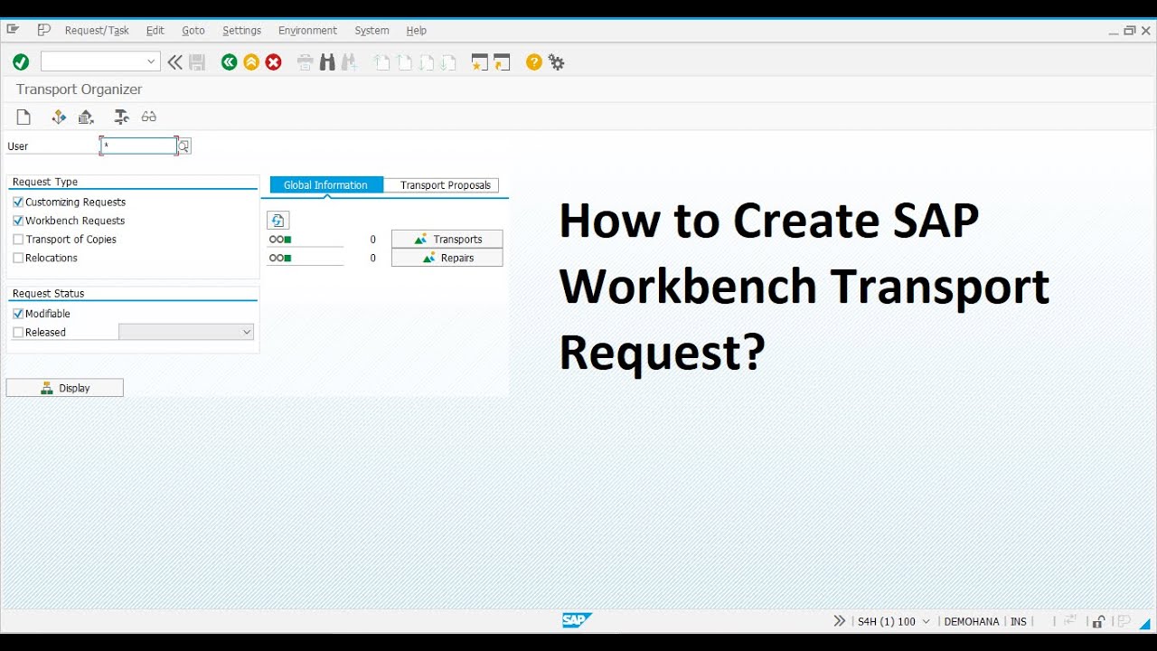 How to Create SAP Workbench Transport Request || Transport Management in SAP