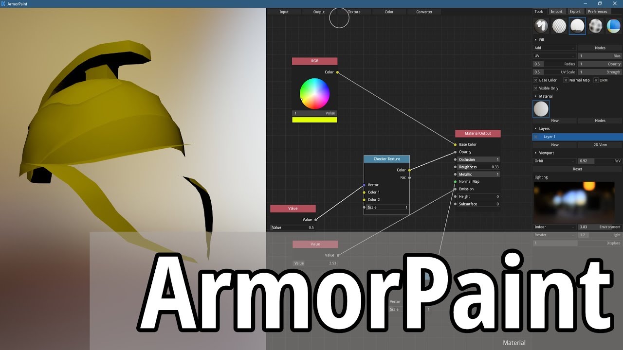 ArmorPaint -- An Open Source PBR Painting App Built on Armory3D