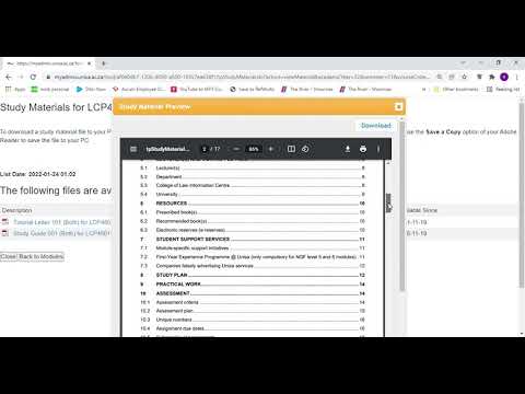 How to download Unisa study material ( temporary registered or waiting for registration finalization