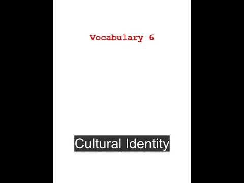 Vocabulary 6