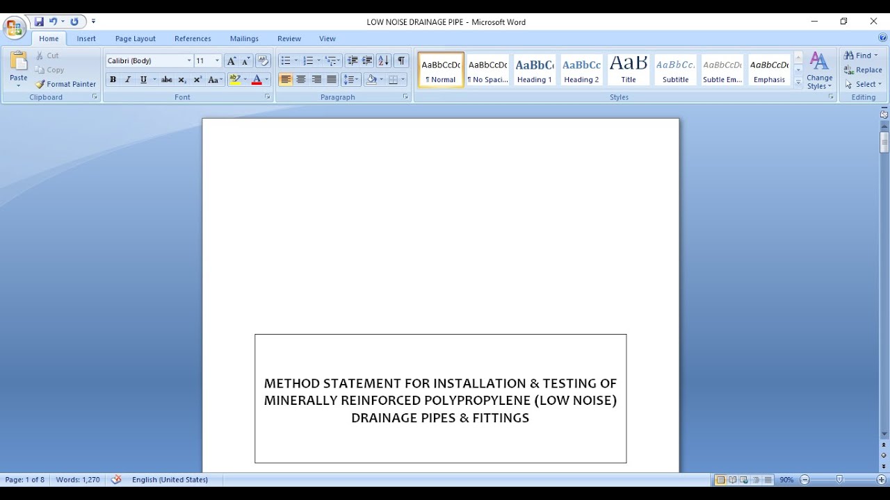 Method Statement of Installation & Testing of Drainage Pipe with Testing #shorts #short