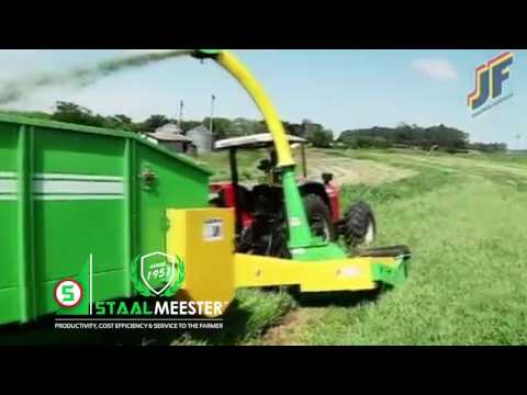 JF C-120 Single row forage harvester with JF 1300 mower head demo video