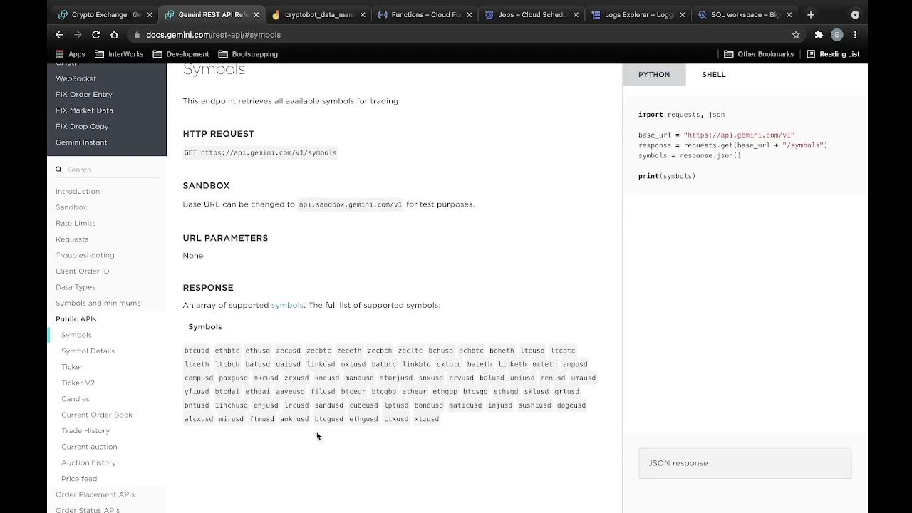 Designing a data pipeline for a crypto trading system (bot) using Python and Google Cloud
