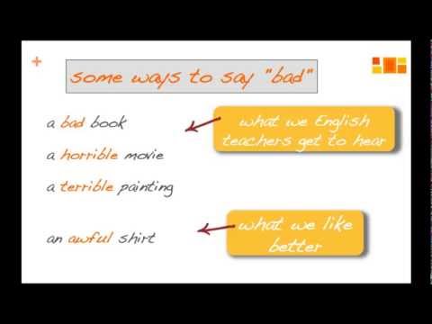 some ways to say "bad": kwik Fix 6