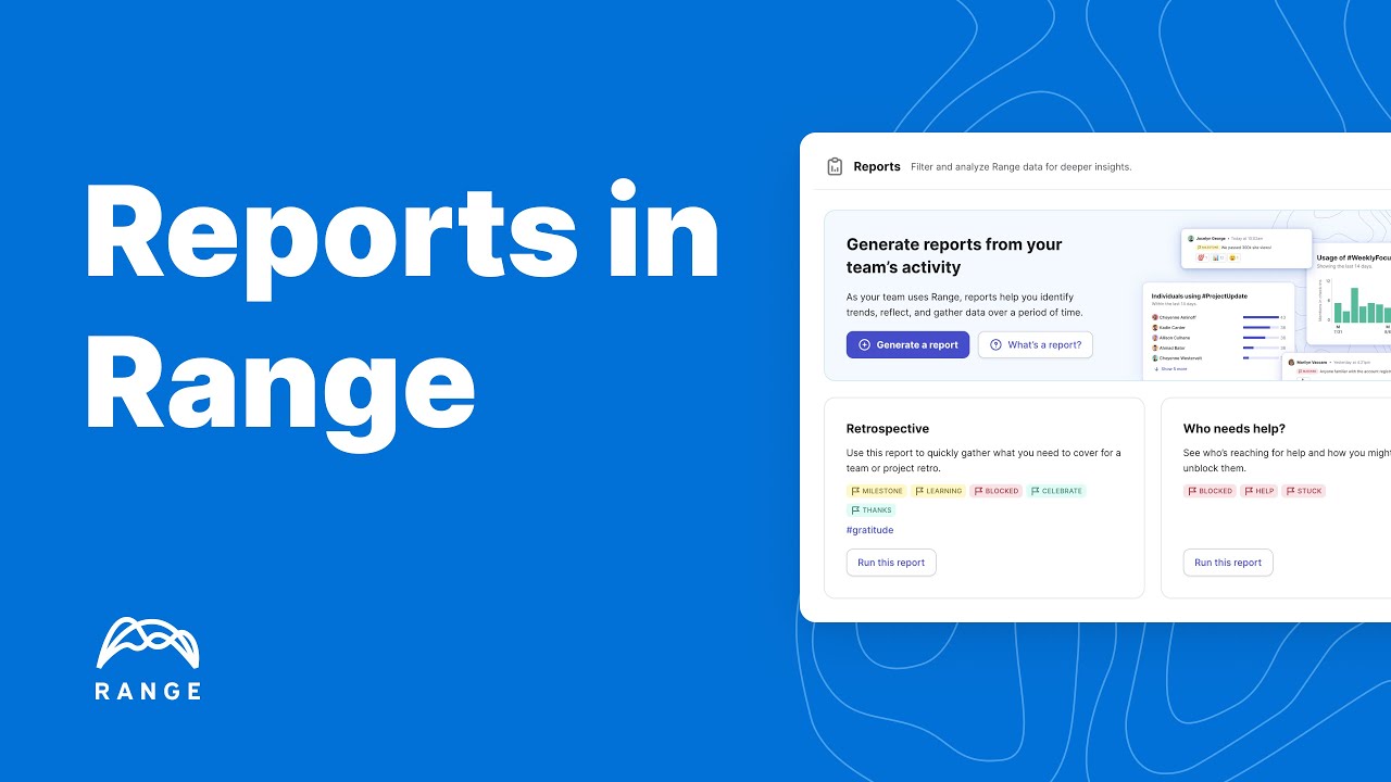 Getting Started With Reports in Range