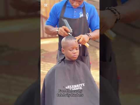 Free haircut for street children 🥰 #charity #love #shortvideo
