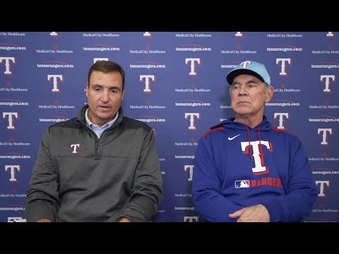Texas Rangers spring training | Full press conference with GM Chris Young and manager Bruce Bochy