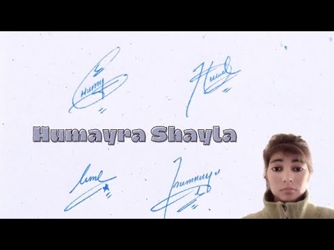 Humayra Shayla name signature with arooj