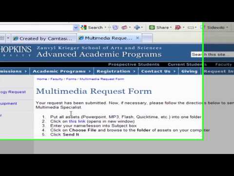 Multimedia Request Form & Sending