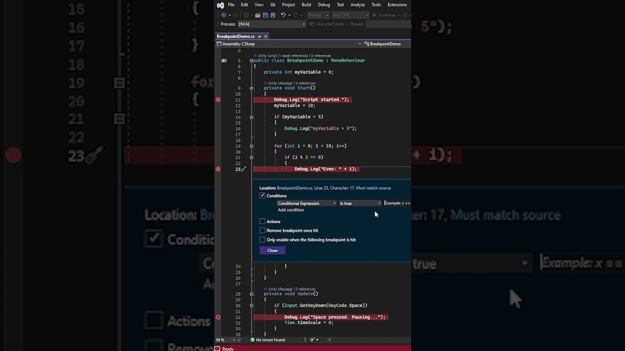Unity Breakpoints Tutorial: Debugging Like a Pro in 60 Seconds!